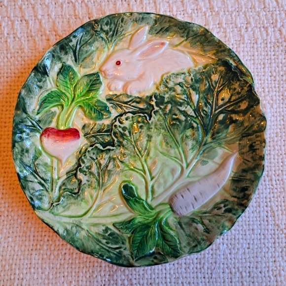 Dining | Vtg Shafford Rabbit Patch Plate With Turnup Parsnip Made In ...